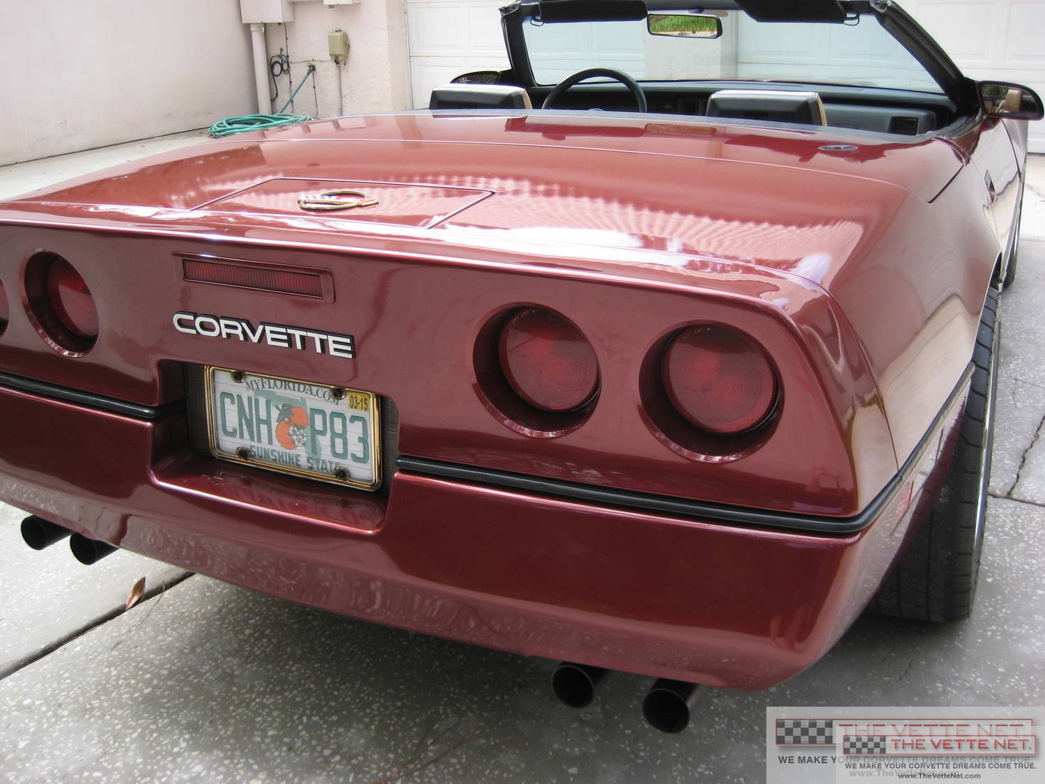 TheVetteNet.com - 1987 Corvette Convertible Dark Red Metallic